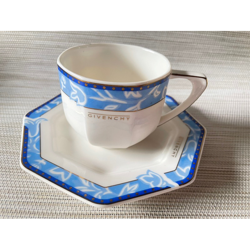 Givenchy Blue Porcelain Cup and Saucer | Shopee Philippines