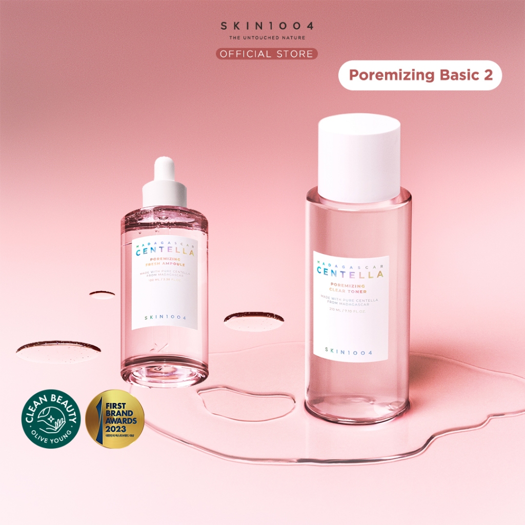 SKIN1004 Poremizing Basic 2 Clear Toner 210ml + Fresh Ampoule 100ml ...
