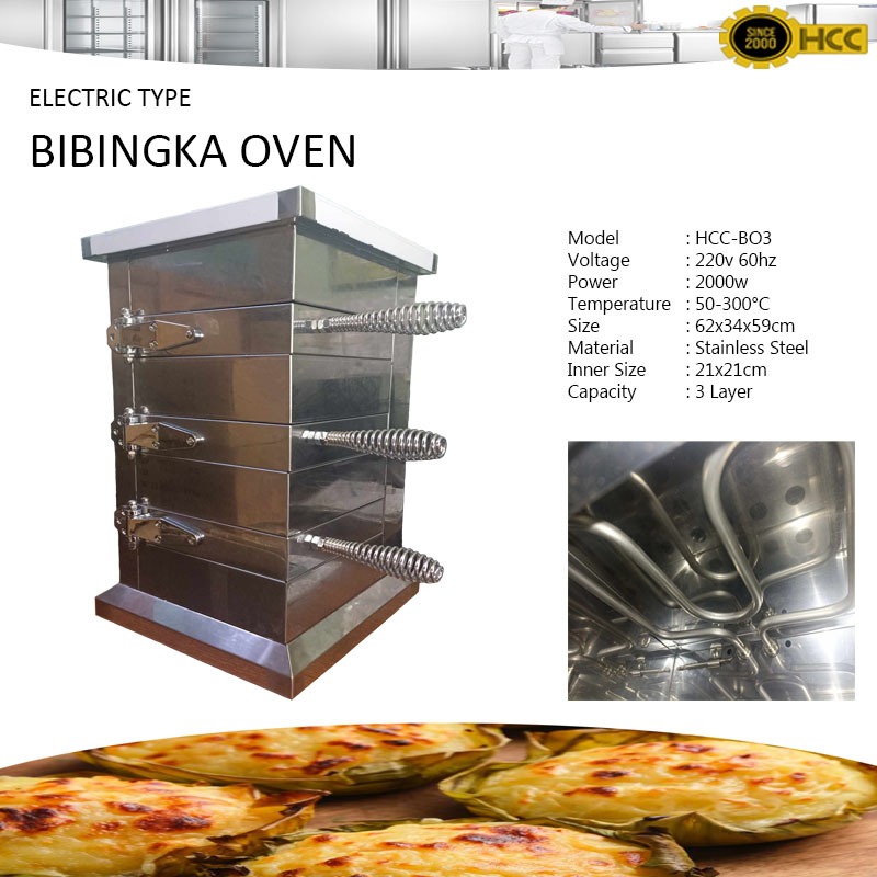 Electric Bibingka Oven Stainless Steel 3 Layer Heavy Duty | Shopee ...
