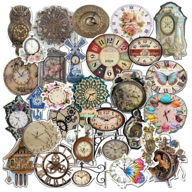 Clock Stickers Scrapbooking 50pcs | Shopee Philippines