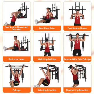 【COD】Multifunctional pull-up bar, wall-mounted single and double bar ...
