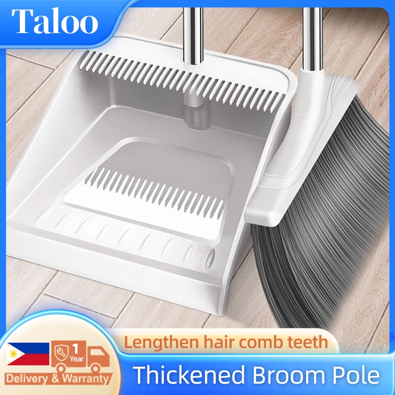 Household Floor Cleaning Set Foldable Broom Dustpan Set Rotating Broom ...