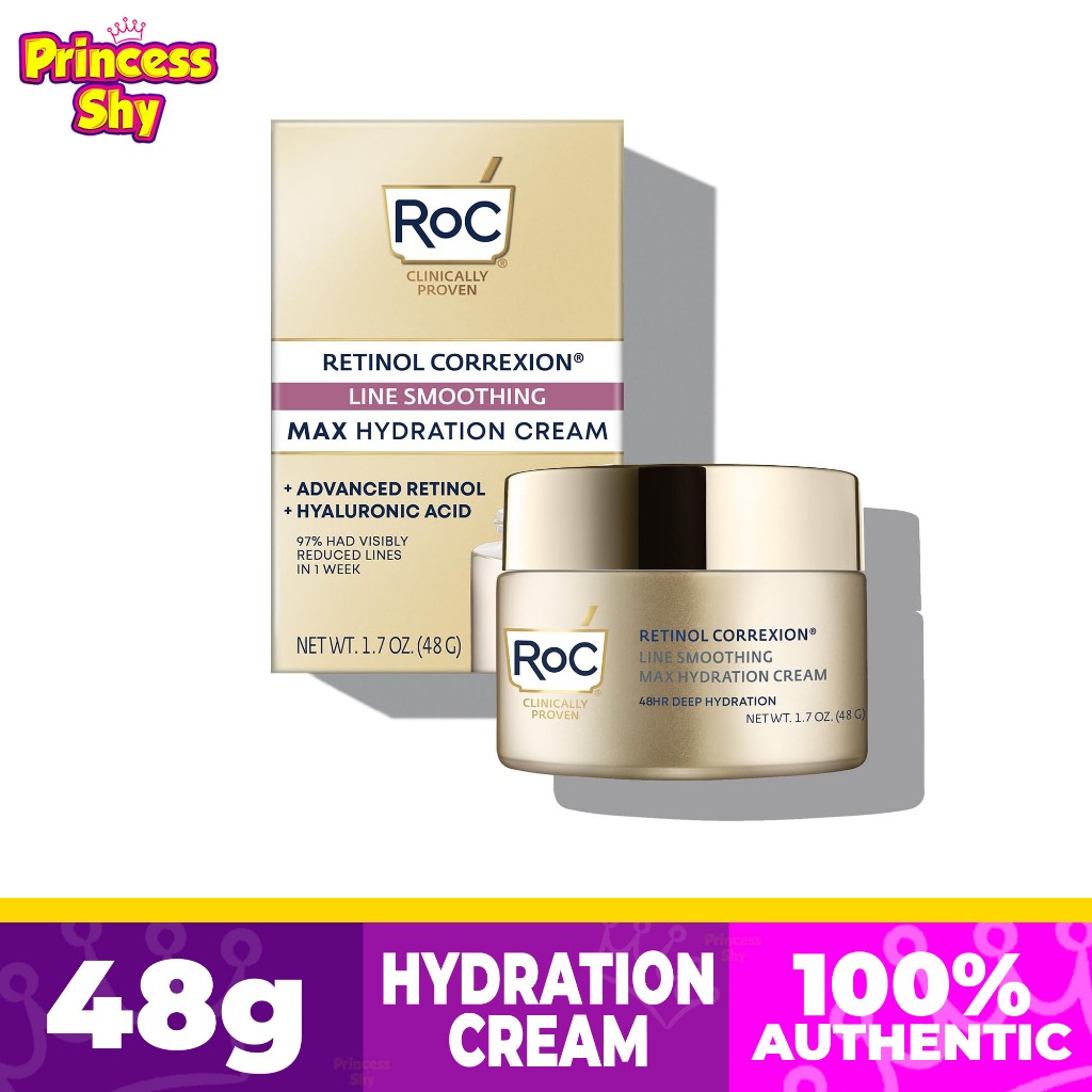 RoC Retinol Correxion Line Smoothing Max Hydration Cream Retinol ...