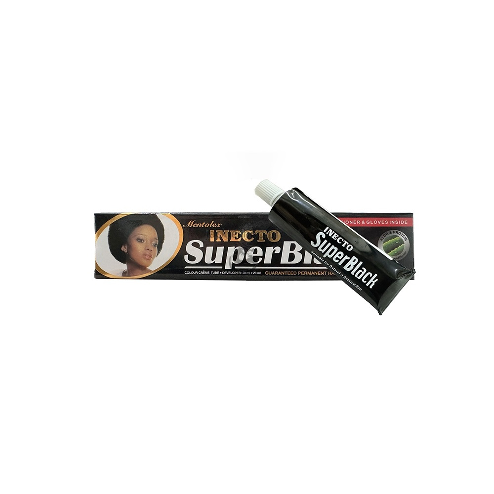 INECTO HENNA HAIR COLOR FOR EVERYBODY USE Superblack Hair Dye Black ...