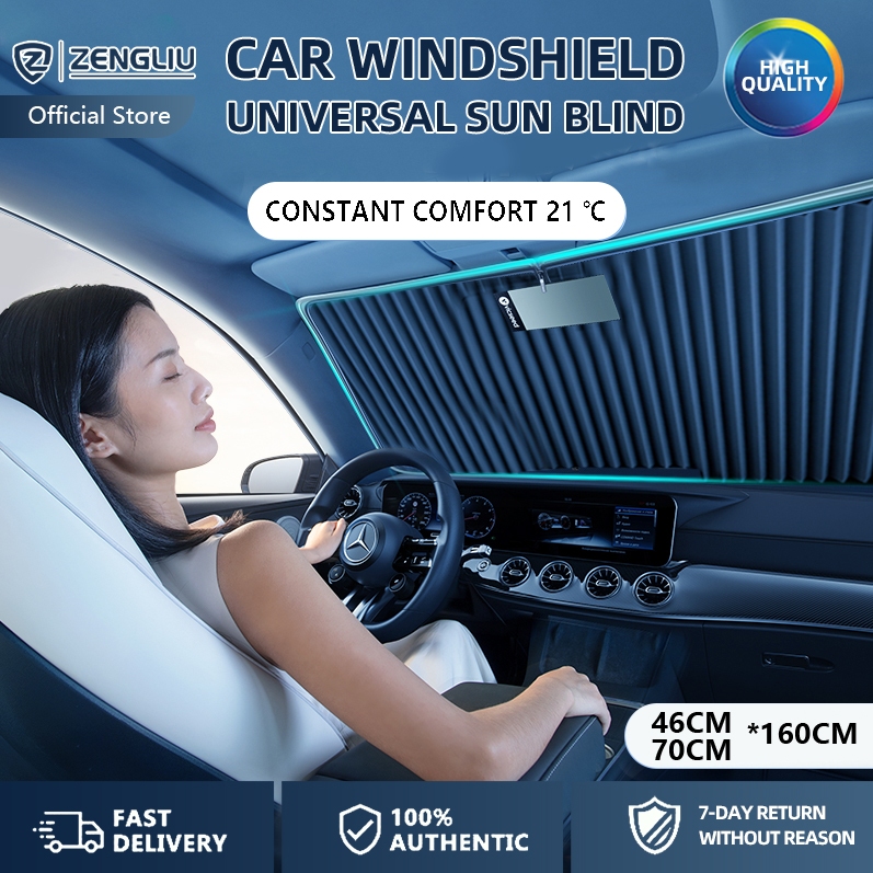 Window Car Sunshade 70CM Retractable Windshield Cover Curtain Anti-UV ...