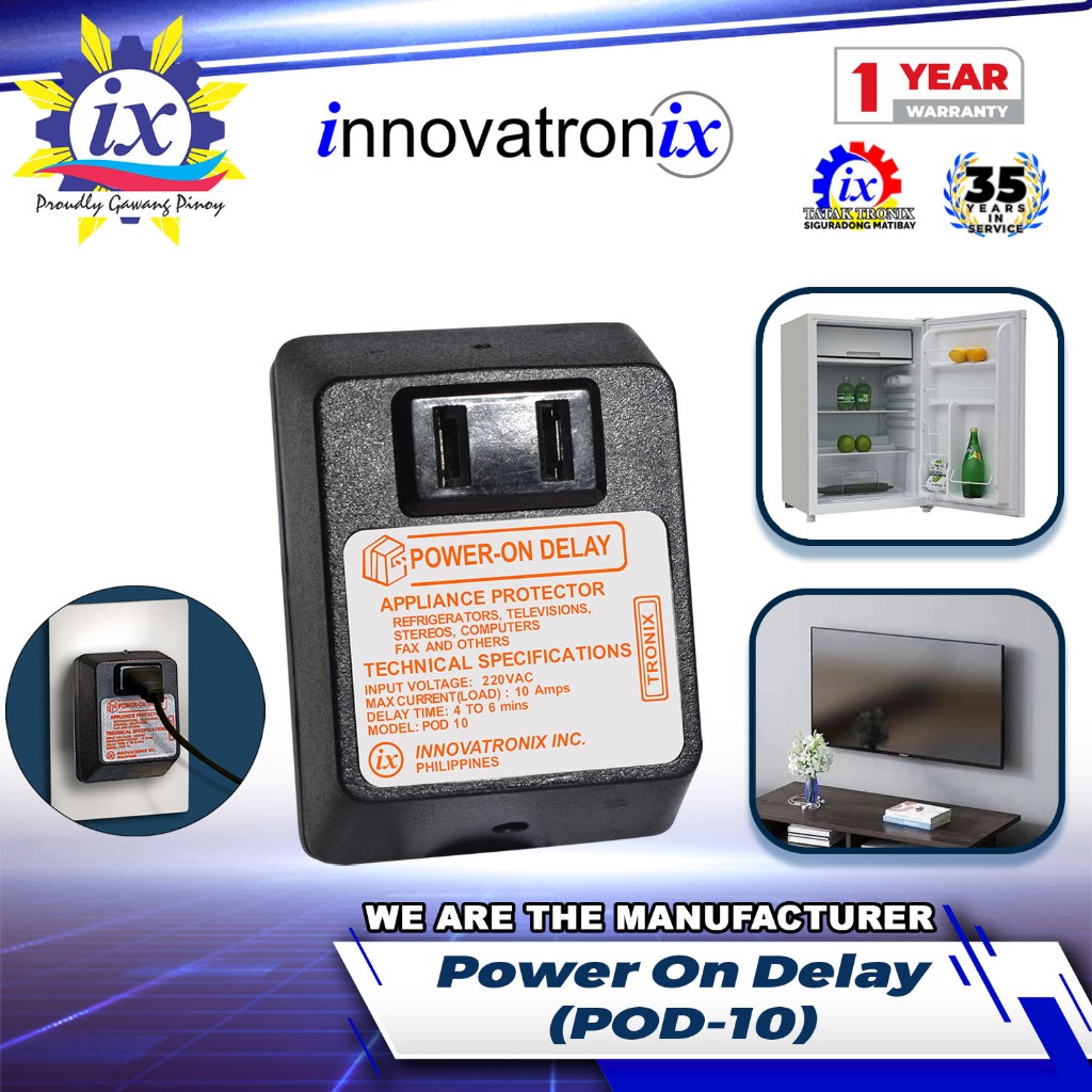 Innovatronix / Tronix 1pc Power On Delay POD10 Pinoy Made Appliance ...