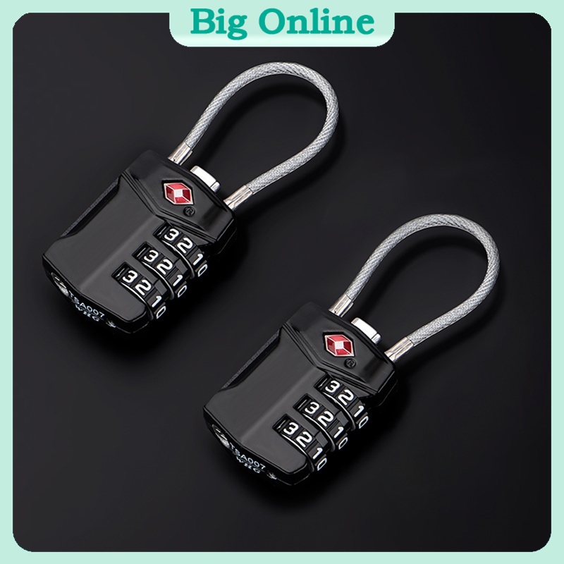 Travel Luggage Suitcase Code Padlock TSA Approved Combination Lock ...