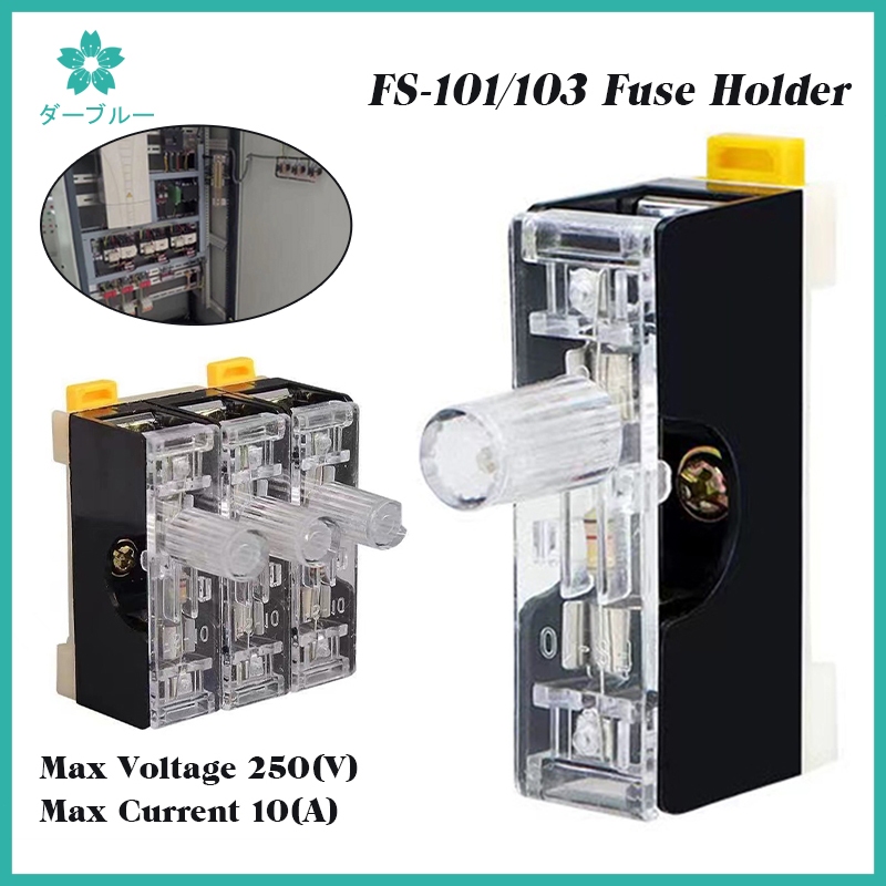 FS-101 Fuse Block Fuse Box Applicable current 500mA-10A 250V Universal ...