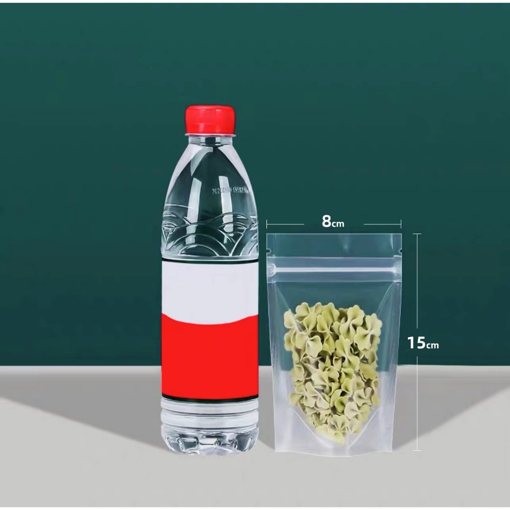 50pcs/100pcs Full Clear Stand Up Pouch Packaging Bag Resealable Pouch Resealable Plastic #COD ...