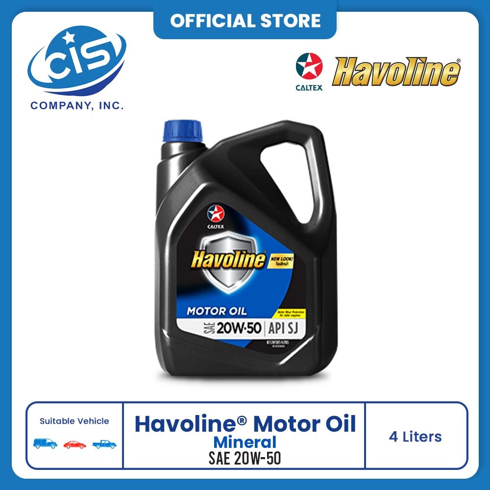 Havoline® Motor Oil SAE 20W-50 4 Liters | Shopee Philippines