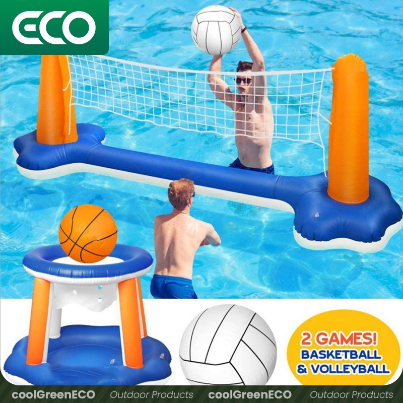 Inflatable water volleyball stand, swimming pool throwing basketball ...