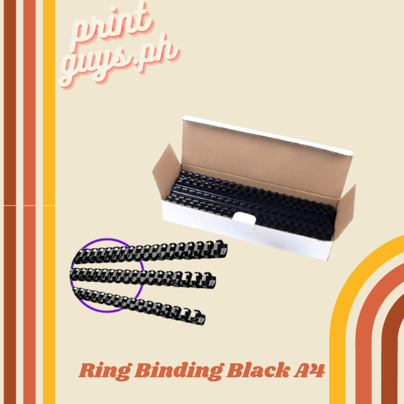 QUAFF Plastic Ring Binding Black A4 Size Spring Binder 100pcs Per Pack ...