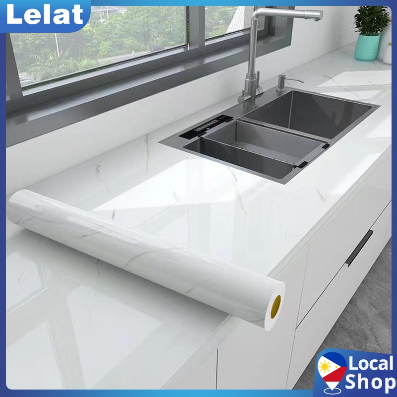 Waterproof Oil-proof Wall Stickers PVC Self Adhesive Kitchen Stickers Marble Wallpaper Contact ...