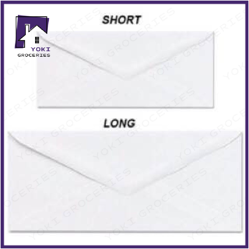 50Pcs/pack White Mail Envelope Long and Short SCHOOL OFFICE SUPPLIES ...