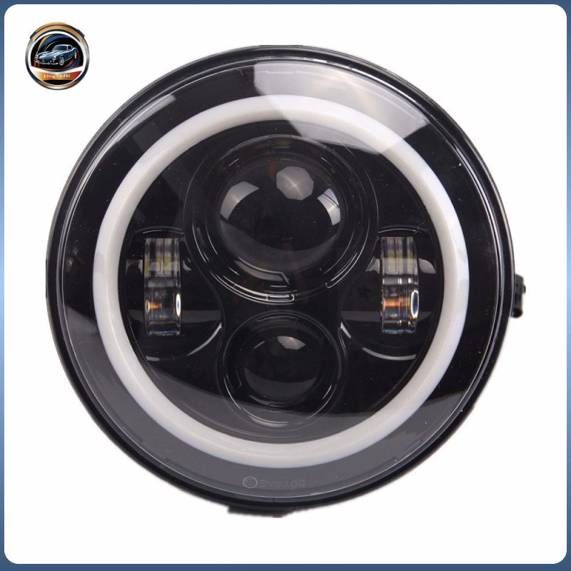 140W 12-24V 7Inch LED Headlights for Jeep DRL Hi/Lo Beam Halo Ring ...
