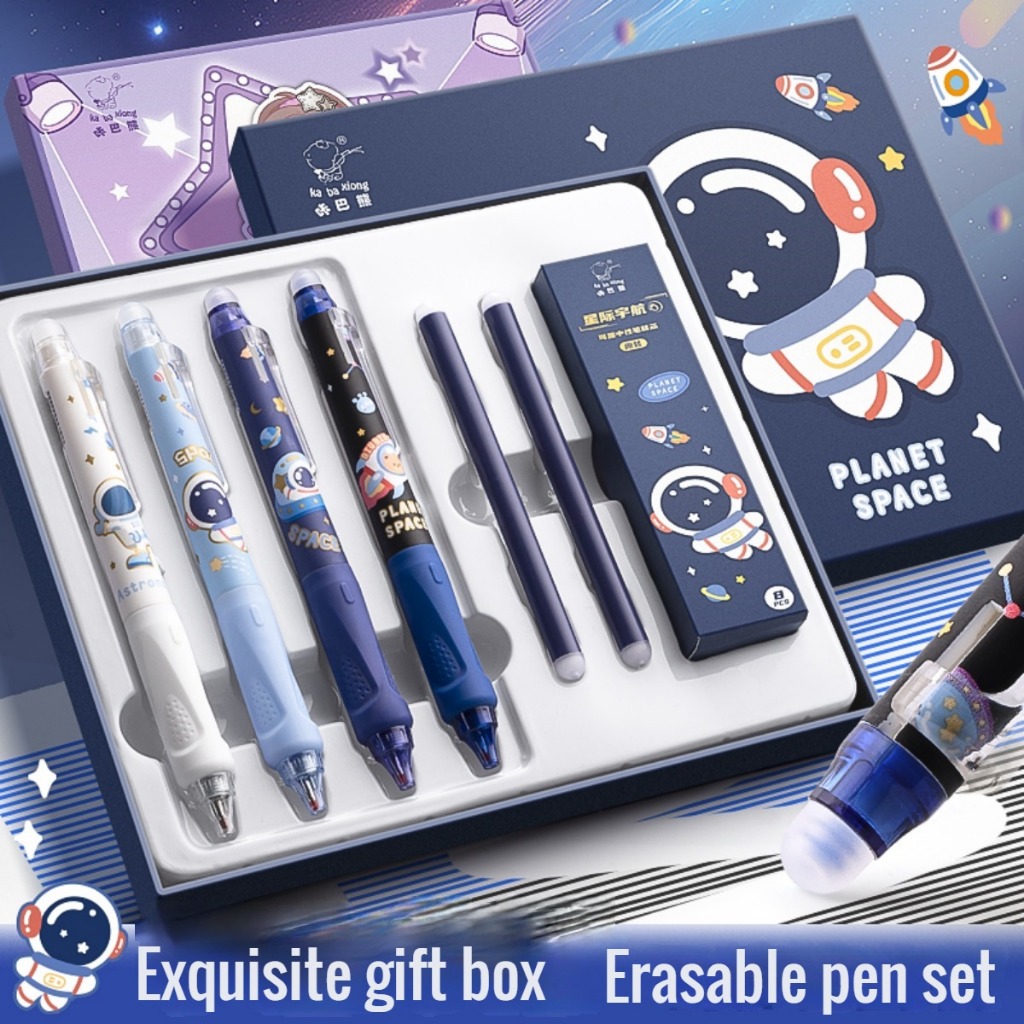 4Pcs Ballpen With Erase Erasable Pen Set with 8 Refill 2 Erasable ...