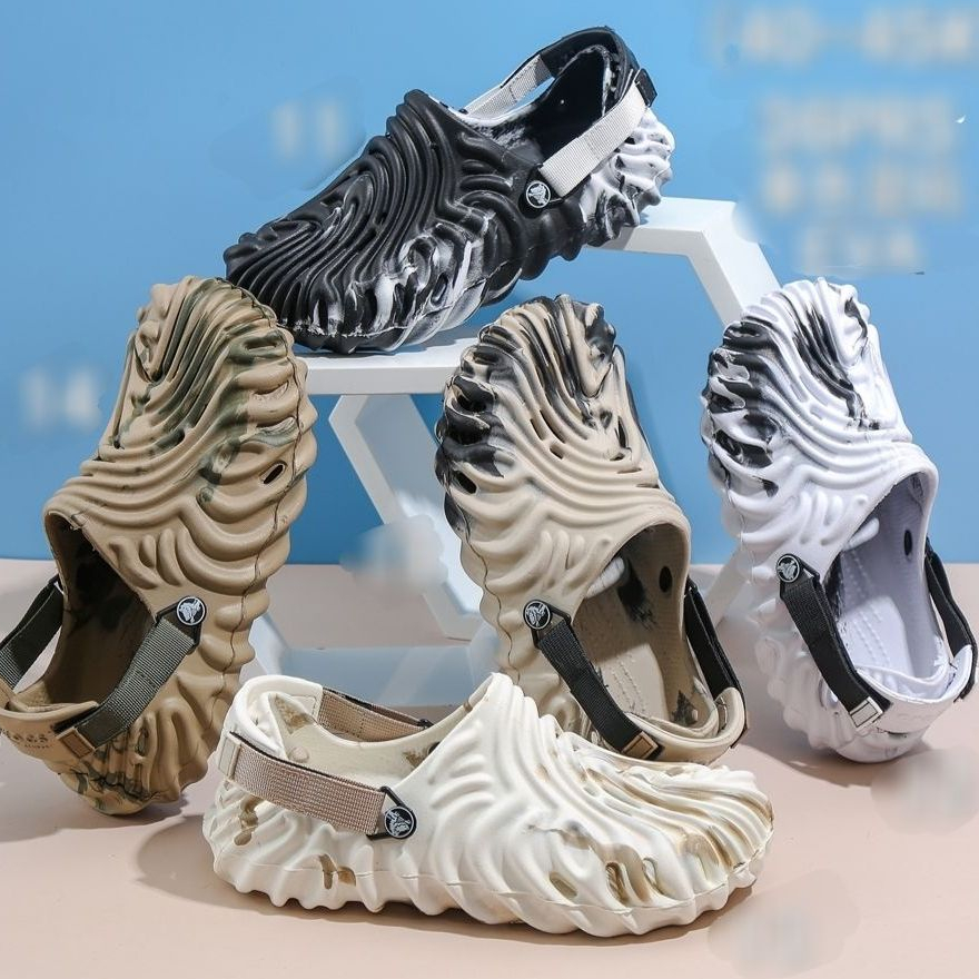 New Classic Casual Velcro Style Tie Dye Graphic Designs Crocs Clog ...