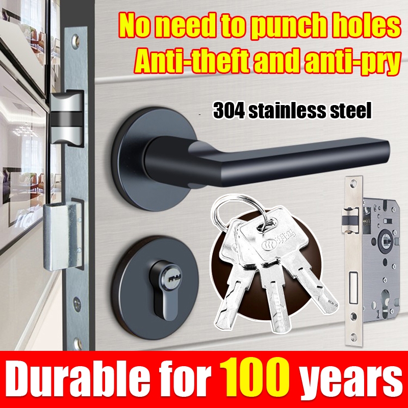 German Split Mute Door Lock Anti-theft Lock Core Alloy Sturdy Durable ...