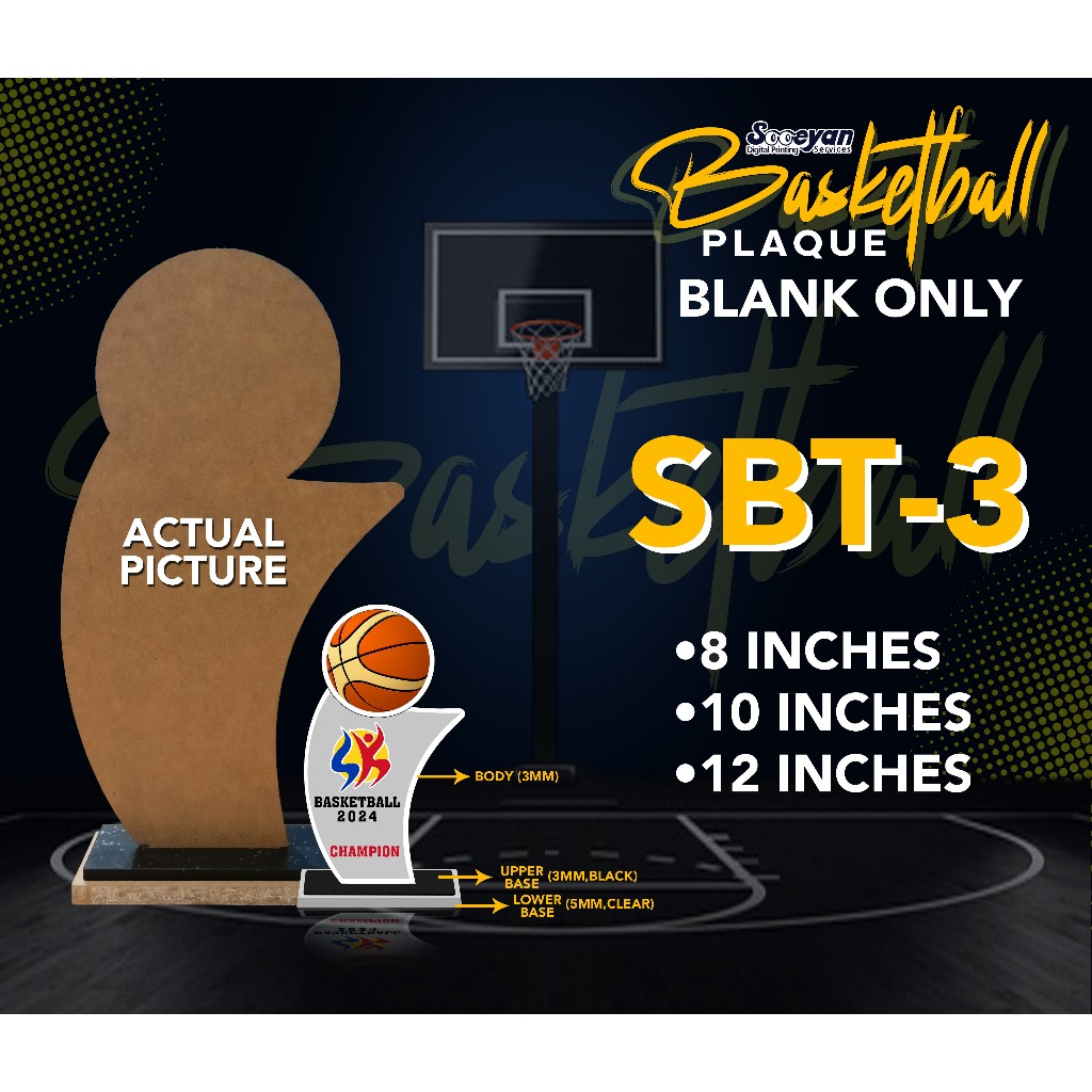 ACRYLIC BASKETBALL PLAQUE (BLANK ONLY) | Shopee Philippines
