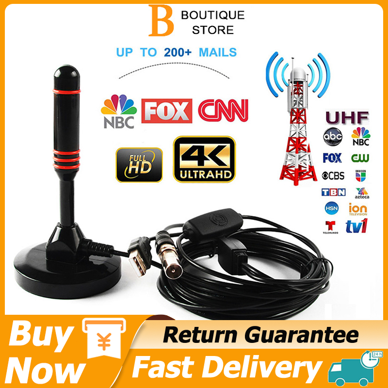 Hd Digital Indoor Amplified Tv Antenna 200 Miles Ultra Hdtv With ...