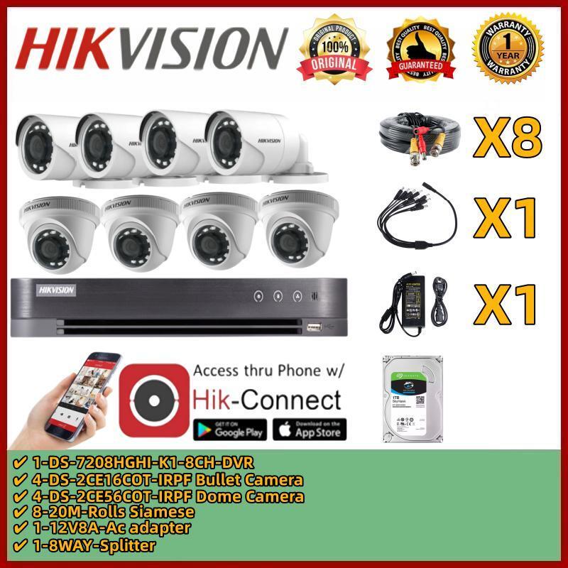HIKVISION CCTV Camera Kit 4/8CH 2/4/6/8 Camera CCTV 1080p HD 2MP Camera ...