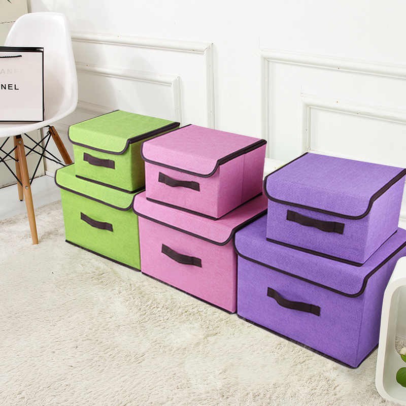 PD Collapsible Plain Foldable Storage Organizer box Bins for Wardrobe ...