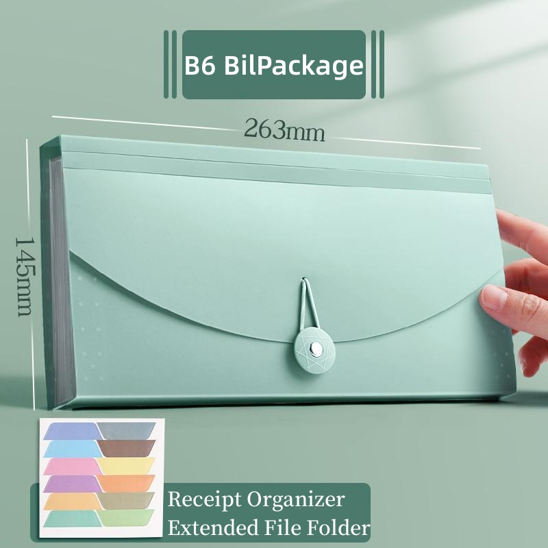 B6 Small documents Expanding File Folder Plastic Envelope with 13 ...