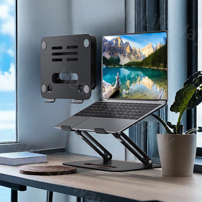 Portable Laptop Holder Stand Aluminum Adjustable Folding Bracket Laptop ...