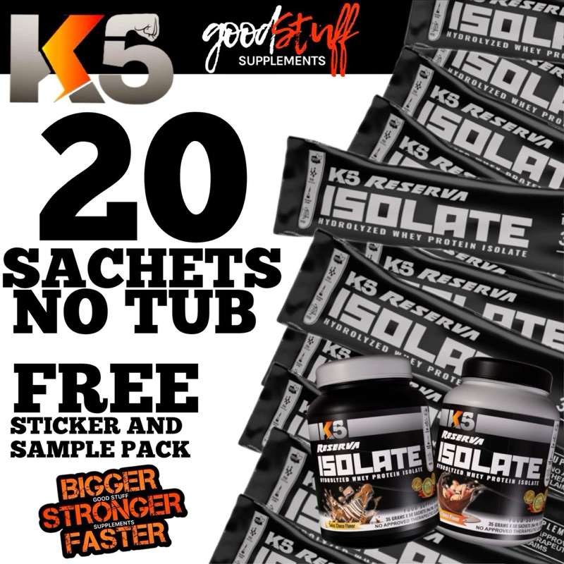 K5 RESERVA HYDROLYZED WHEY ISOLATE PROTEIN POWDER 20 SACHET NO TUB ...