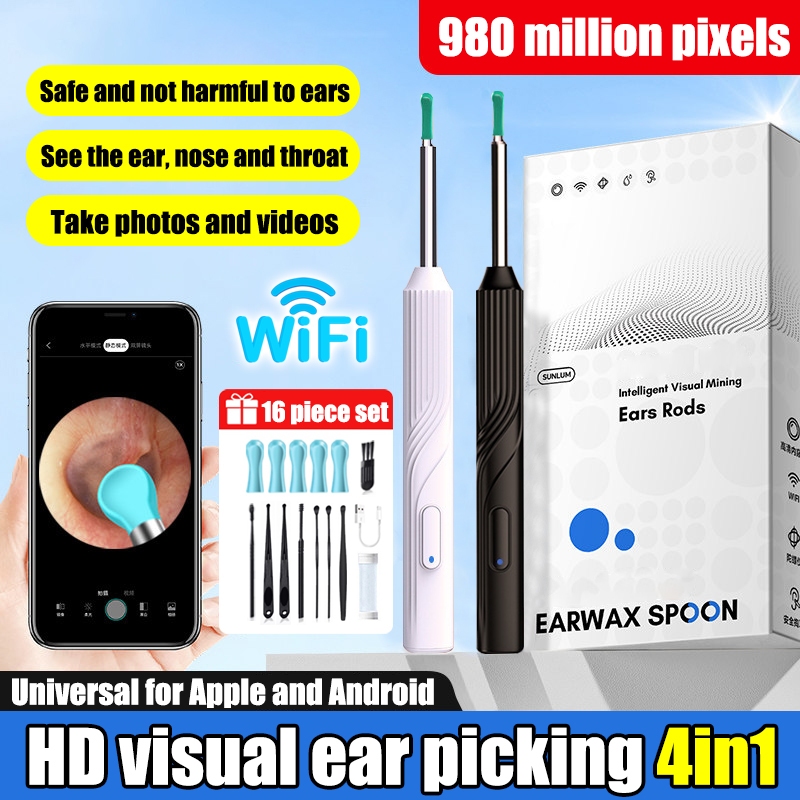 Clean earwax in 1s USB Earpick Mini Camera Endoscope Ear Cleaning Tool ...