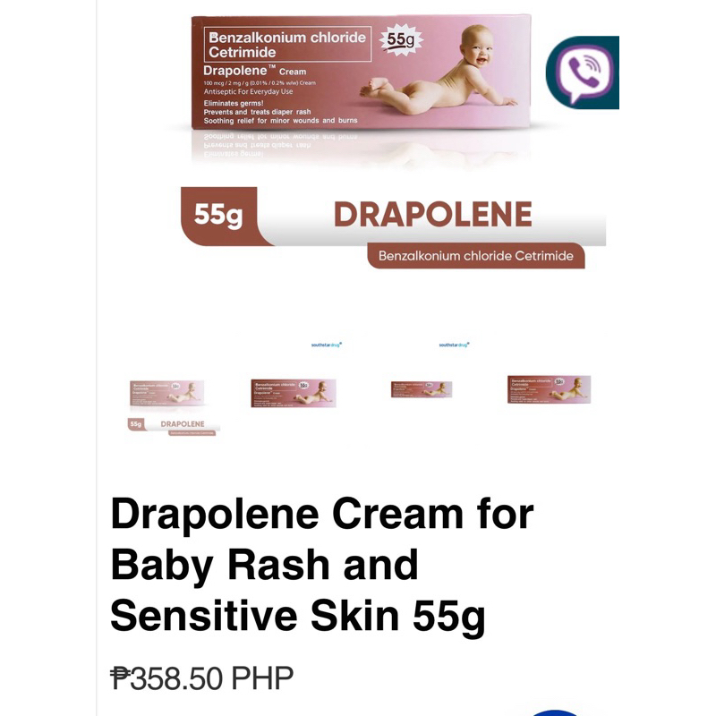 Drapolene Cream for Baby Rash and Sensitive Skin 55g (FEB2026) | Shopee ...