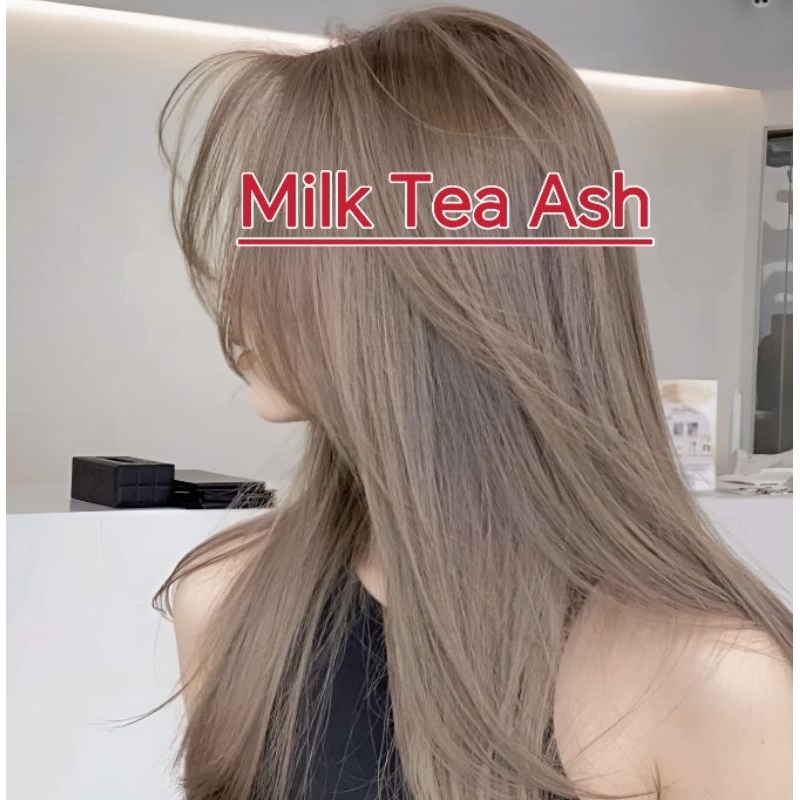 MilkTea Ash 8.17 Hair Color Cream Hair Care Hair Dye 100ml SET with ...