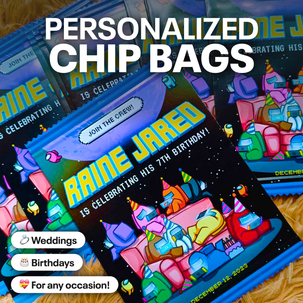 Personalized Chipbags as low as ₱8 | Chip bags for Kids Birthday Debut ...