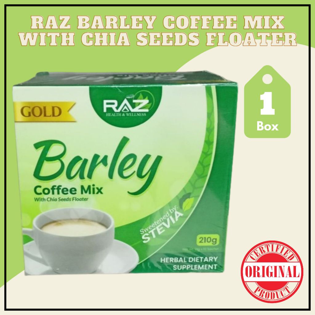 Original RAZ Barley Coffee Mix with Chia Seeds Floater | Shopee Philippines