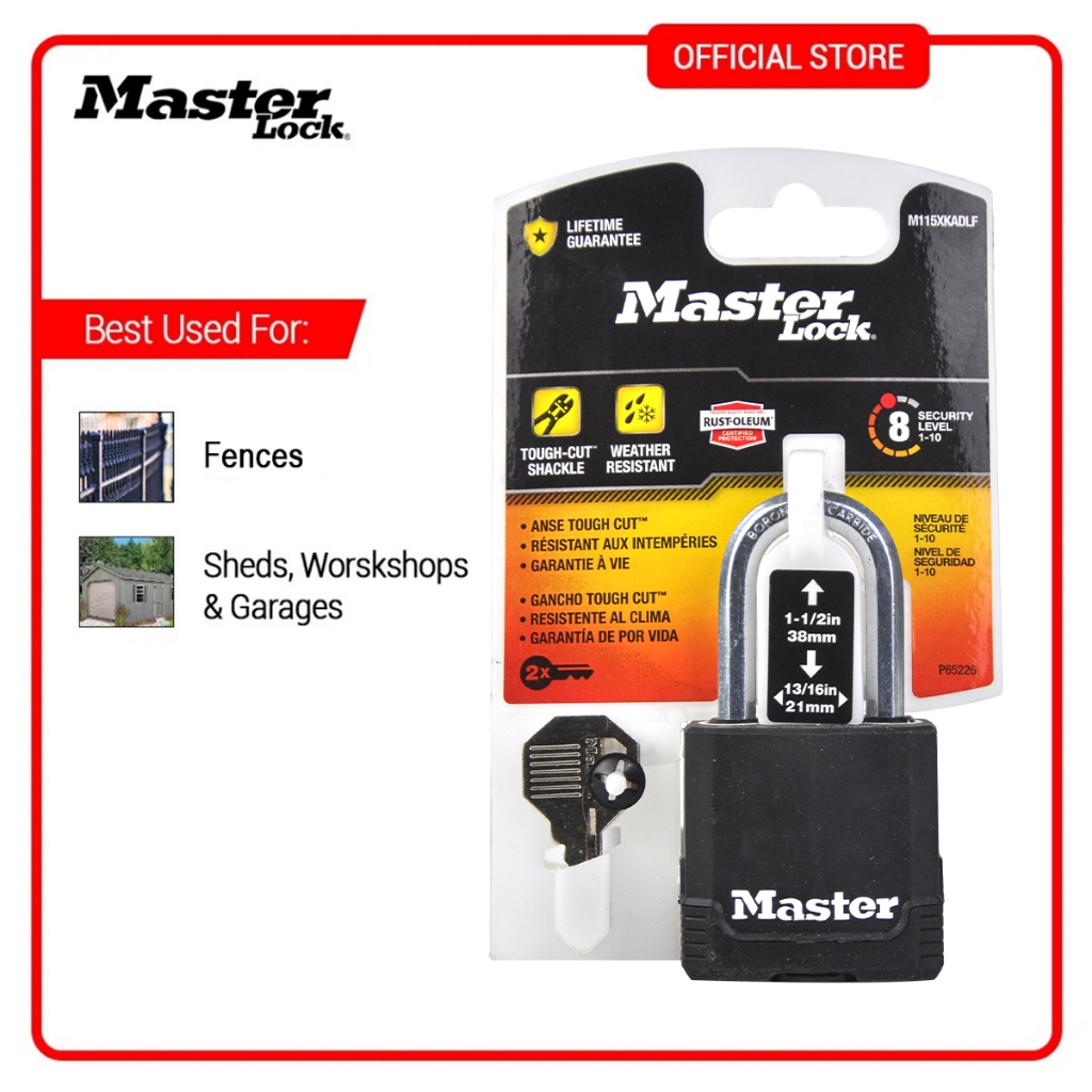 Master Lock M115XKADLF Magnum Padlock L/S 50mm | Shopee Philippines