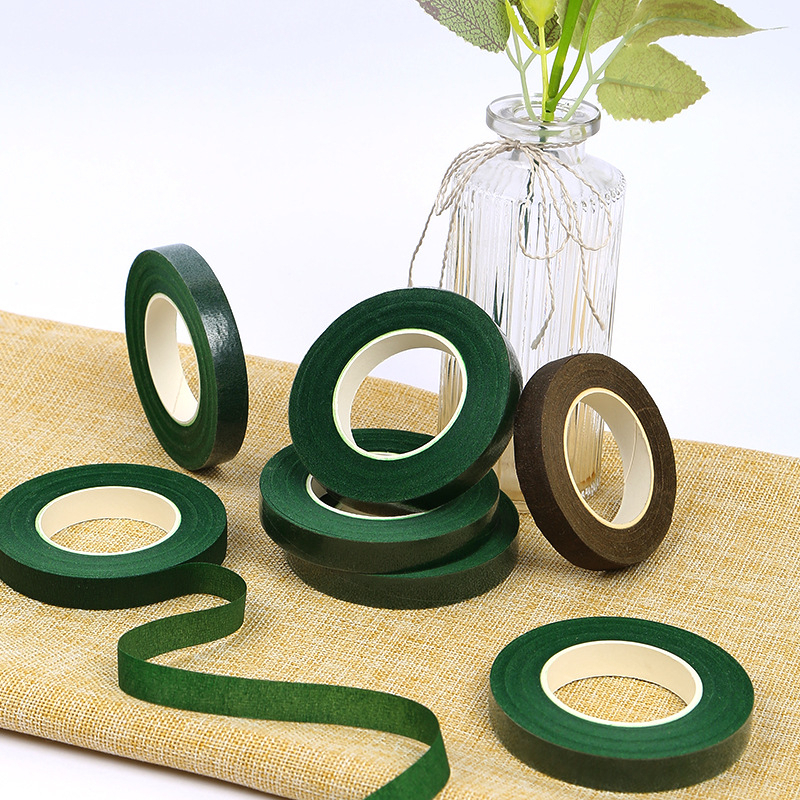 【SURE】 Floral green paper tape handmade dly material rose bouquet rod ...