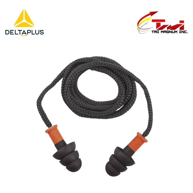 Delta Plus CONICFIR050 Reusable Earplugs with Box Ear Plug with Cord ...