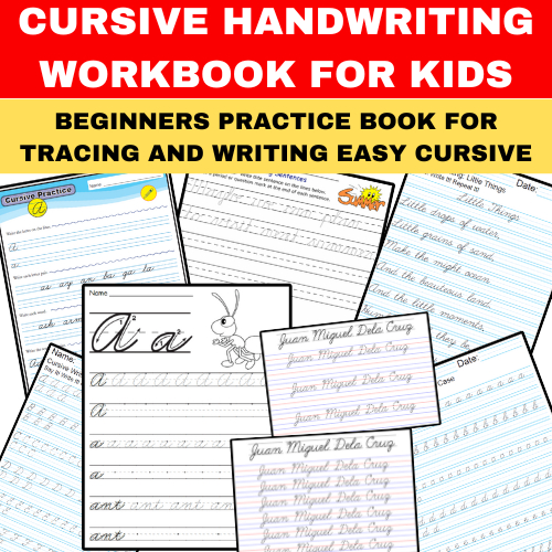 All in One CURSIVE WRITING (Dikit dikit) with NAME TRACING and ALPHABET ...