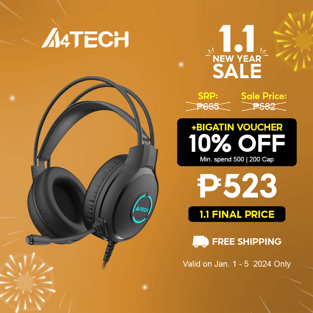 A4tech Fh300u Neon Illuminate Led Backlit Stereo Noise Canceling Wired