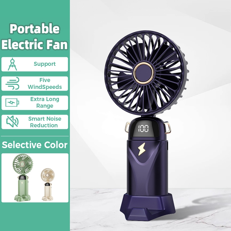 Mini Fan Portable Handheld Fan Electric Fan Large Capacity USB Charging ...
