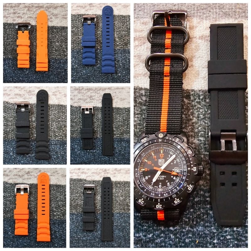 Replacement Watch Strap NATO ZULU Silicon Watch Strap Luminox 23mm 24mm ...