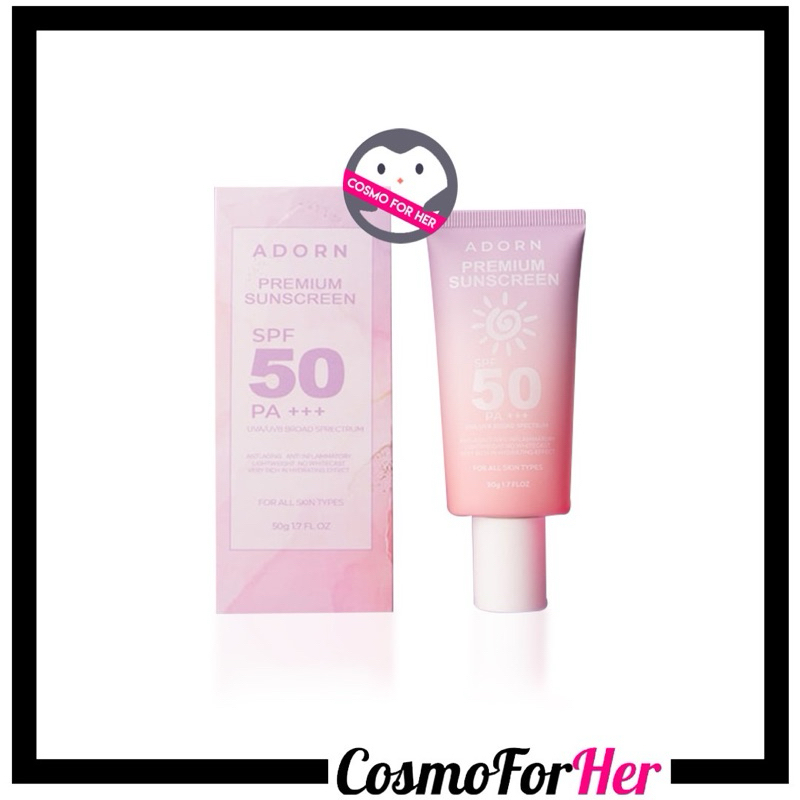 Authentic Adorn Premium Sunscreen 50g SPF 50 PA+++ | Shopee Philippines