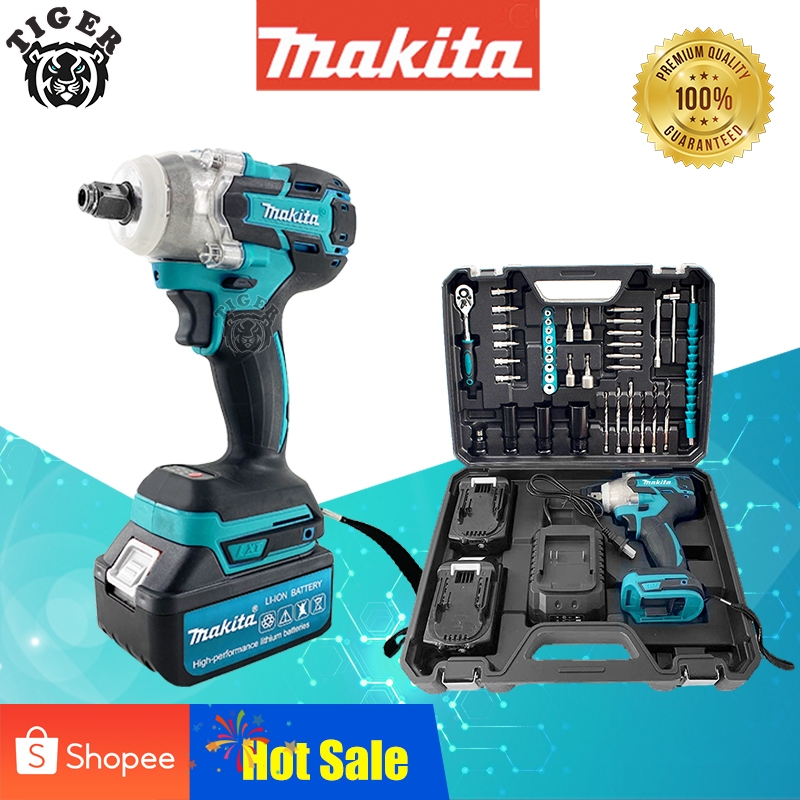 Makita Cordless Impact Wrench Cordless 1/2 Impact Gun with Li-ion ...