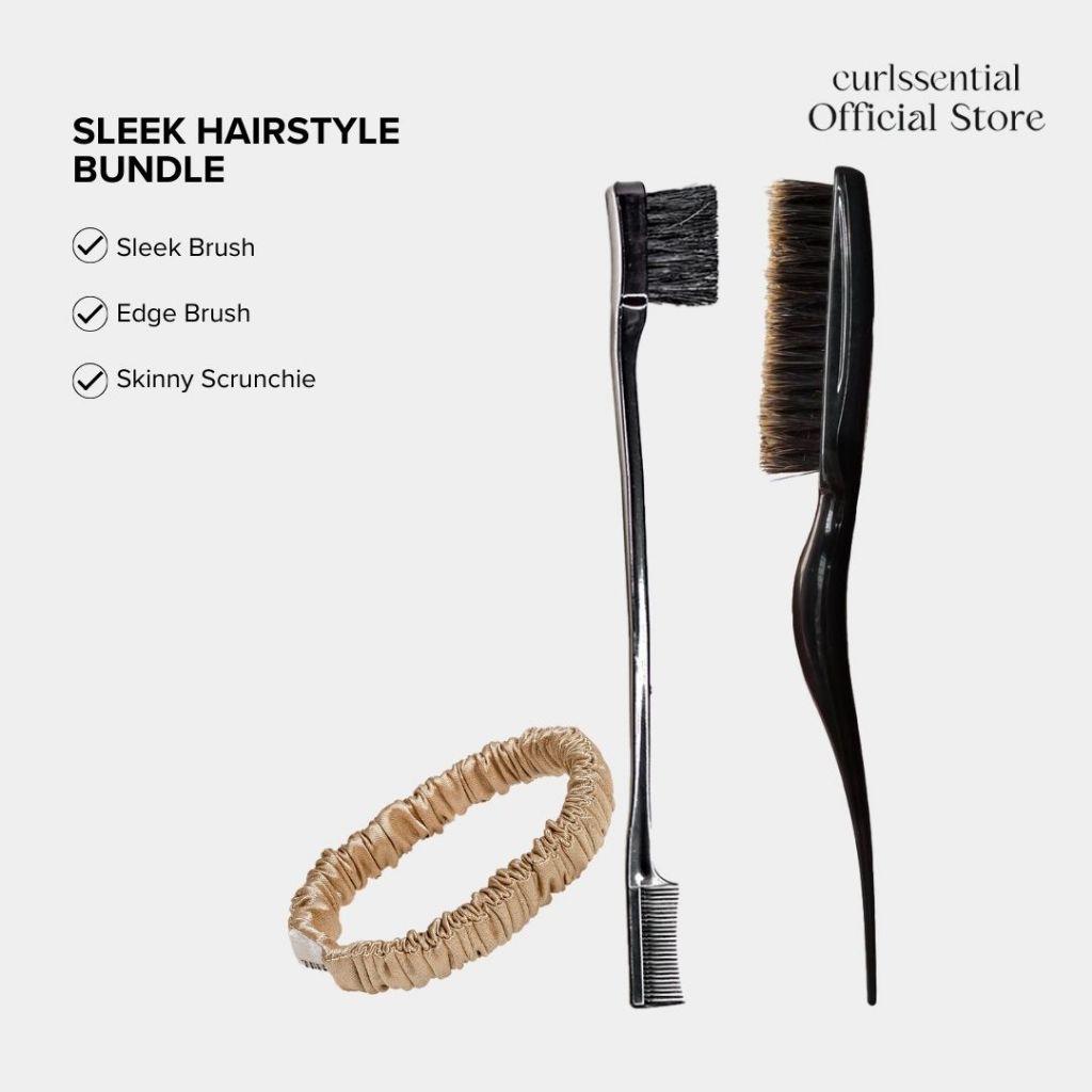 Curlssential Sleek Hairstyle Bundle [Curly, Wavy Hair, Styling, Teasing, Edges] | Shopee Philippines