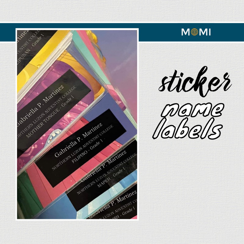 2PC STICKER NAME LABELS | Shopee Philippines