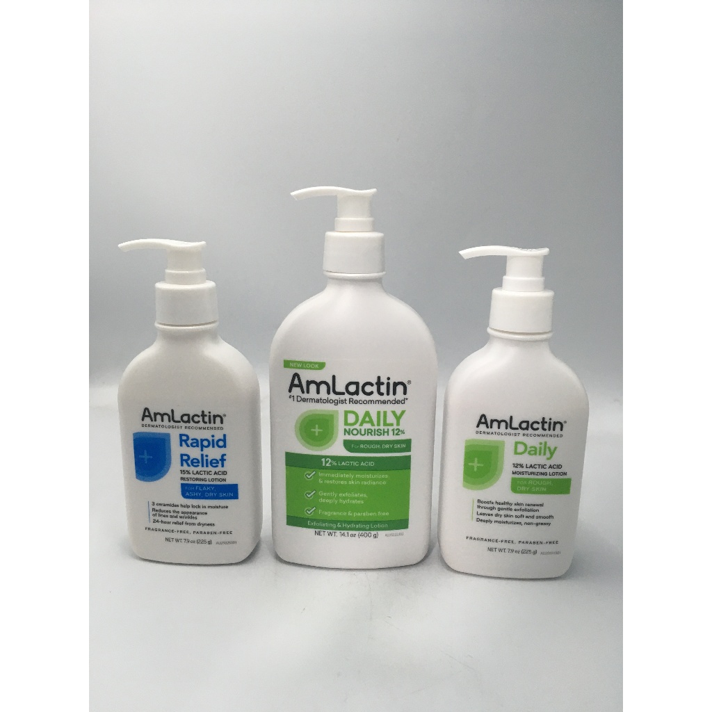 Amlactin Daily 12 Lactic Acid Moisturizing Lotion Rapid Relief 15 Lactic Acid Restoring