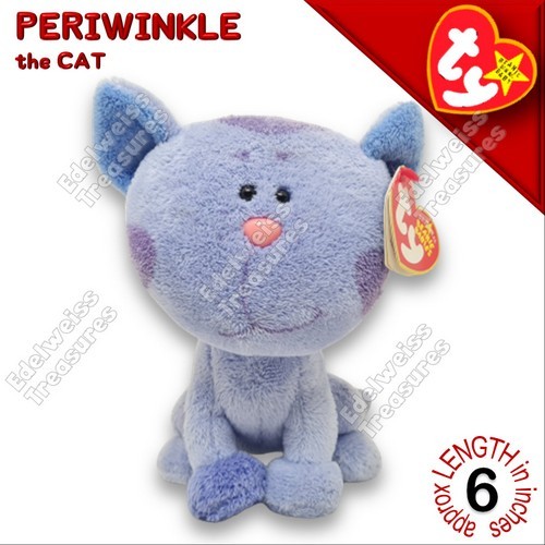 TY Regular Beanie Babies 6" PERIWINKLE the Cat Stuffed Toy | Shopee ...