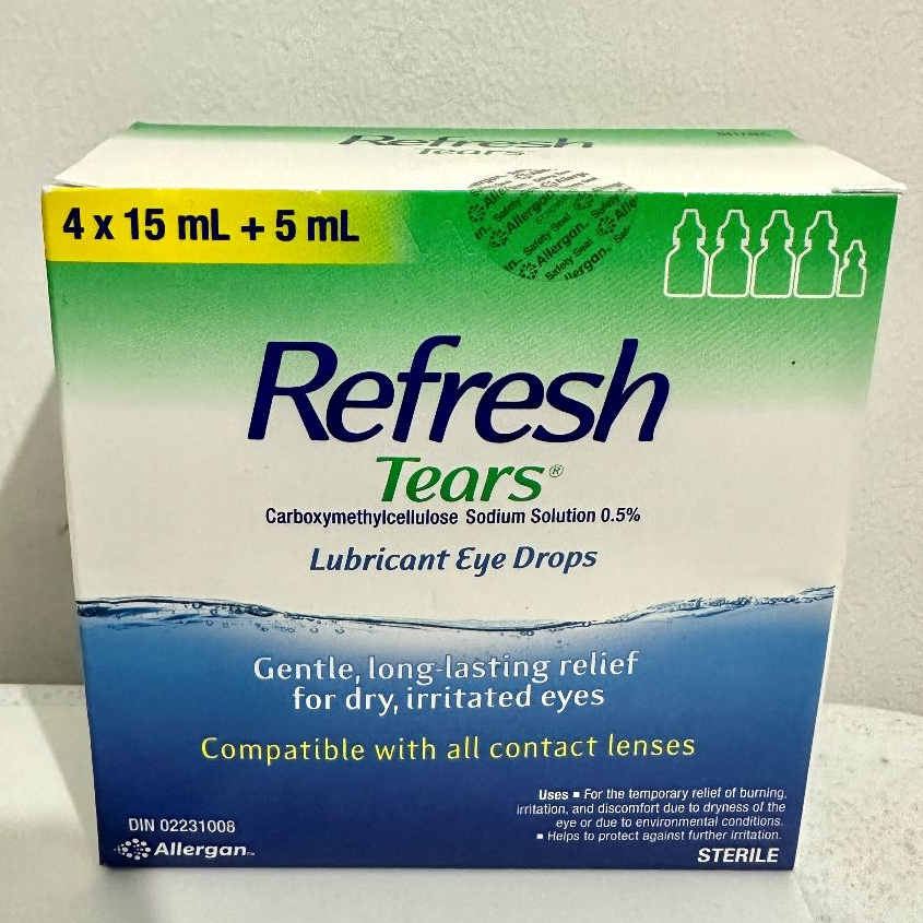 Refresh Tears Lubricant Eye Drops for Dry Irritated Eyes 4 x 15 mL + 5 ...