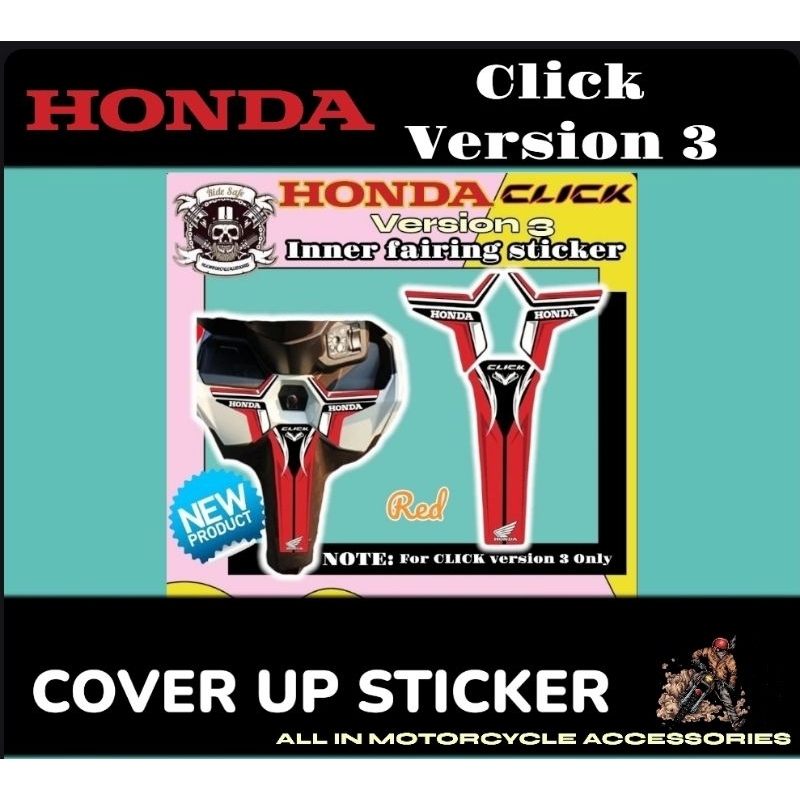 Honda Click Version 3 Inner Fairing Sticker Accessories | Shopee ...