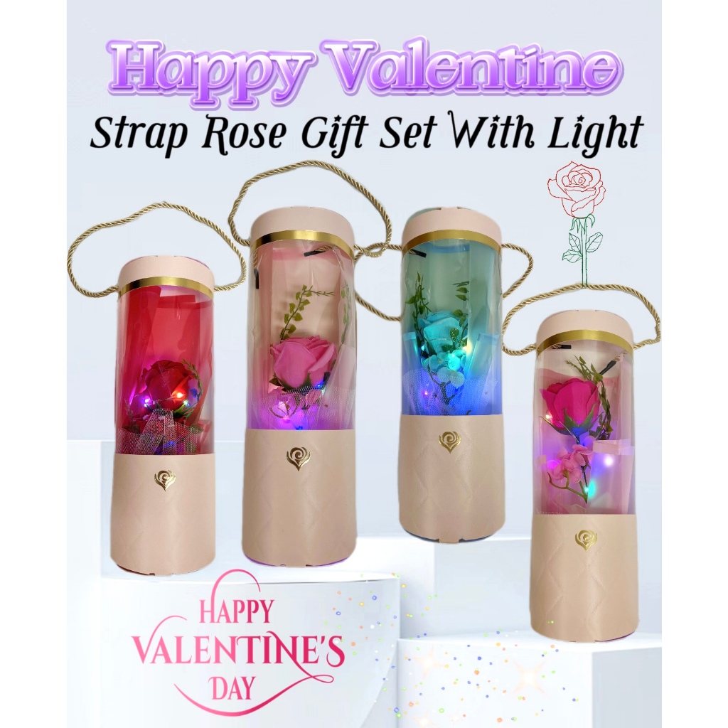 TS Valentine's Day Soap Rose Gift Box Set Artificial Flower Bouquet ...